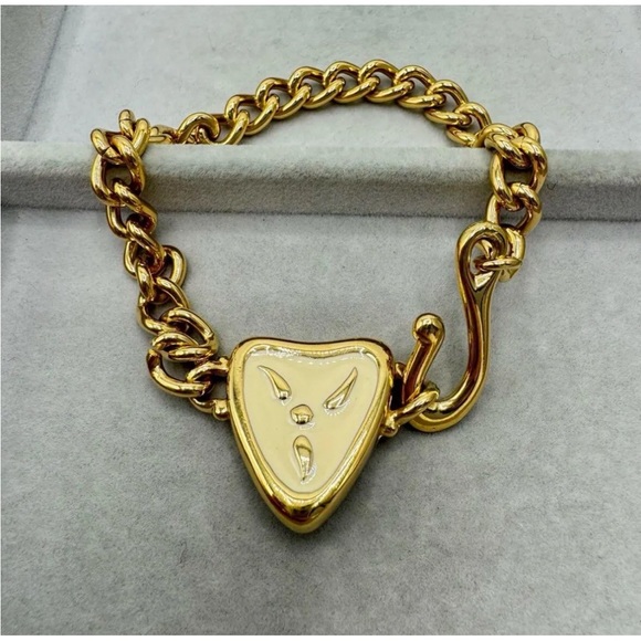 Givenchy | Jewelry | Givenchy Vintage Gold Triangle Bracelet | Poshmark